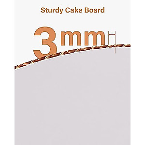 Kootek Cake Boards Round 30 Pack, Cake Decorating Kits Circle Cardboard Round Base 6, 8 and 10 inch, Cake Plate 10 of Each Size