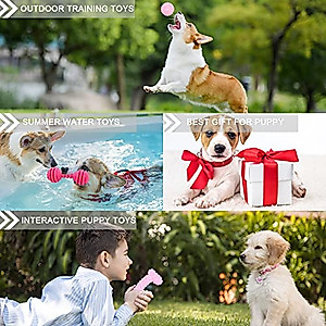 CGBD Puppy Toys, 6 Pack Dog Chew Toys for Puppy Teething Cute Pink Dog Toys for Small Breed Puppies Teething Toys for Cleaning Teeth Outdoor Interactive Toy Soft Durable Puppy Chew Toys for Small Dogs