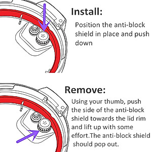 ZoneFly Anti-Block Shield for Instant Pot - 2 Pack Anti block Shield for Instant Pot Models DUO Mini, DUO Plus Mini, LUX Mini, DUO60, DUO80 V2, Ultra 60, LUX50, LUX60, and LUX80 by ZoneFly