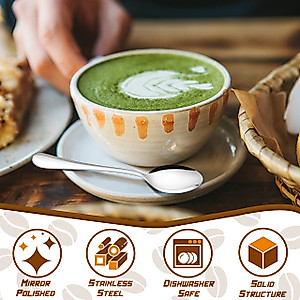 HaWare 12-Piece Demitasse Espresso Spoons, 5.3” Stainless Steel Coffee Spoon, Teaspoons set of 12, Mini Stirring Spoons for Dessert, Sugar, Ice Cream, Soup, Cappuccino, Non-toxic, Dishwasher Safe