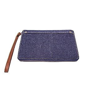 STS Ranchwear Women's Blue Bayou Collection Denim Zip Around BA Wallet Wristlet Clutch, One Size
