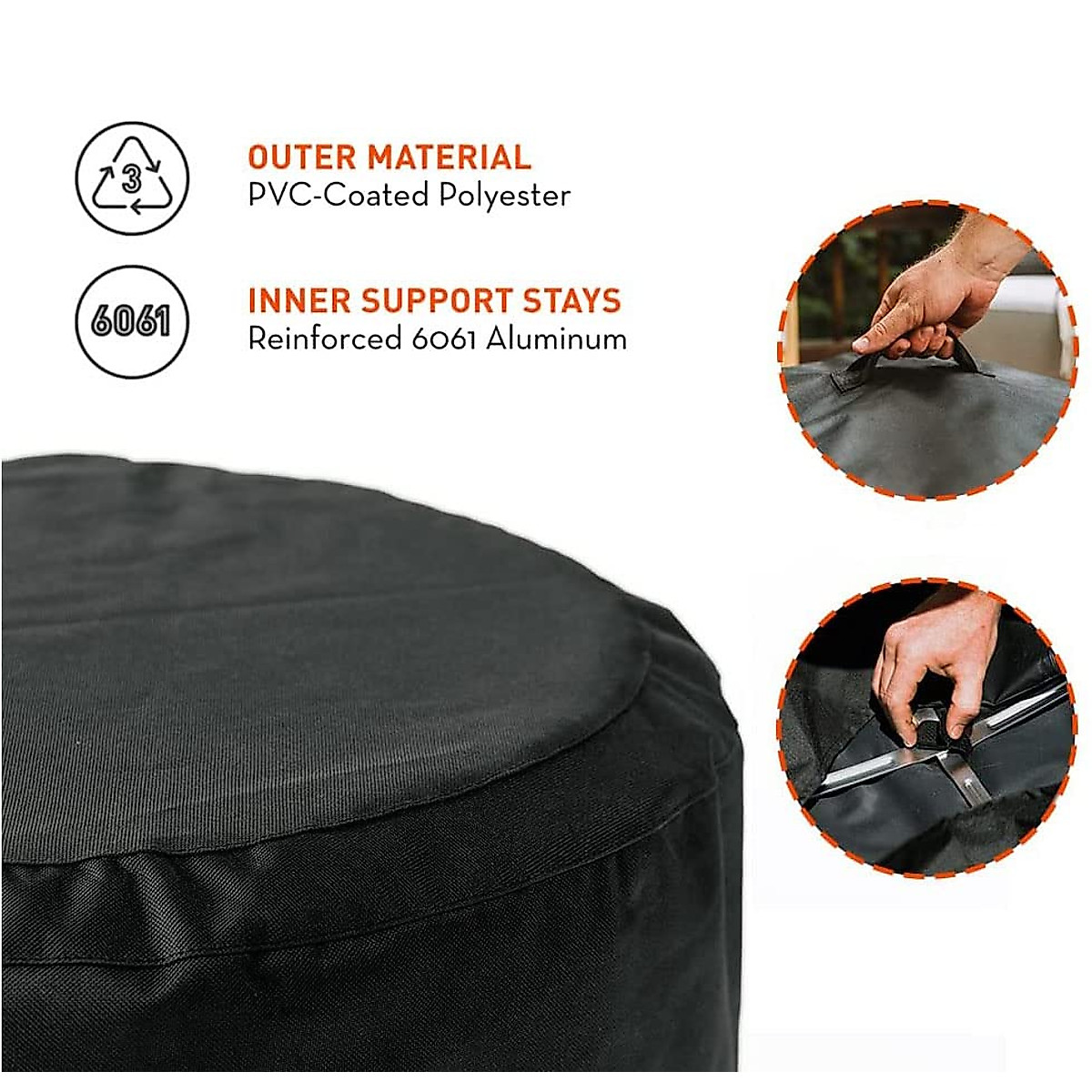 Solo Stove Yukon Shelter Protective Fire Pit Cover for Round Fire Pits Waterproof Cover Great Fire Pit Accessories for Camping and Outdoors, Black