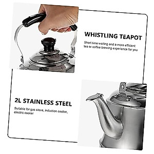 GRIRIW 1pc Stainless Steel Kettle Coffee Espresso Machine Kitchen Gadget Water Boiling Kettle Insulated Coffee Home Tea Kettle Espresso Coffee Machines Stainless Steel Water Kettle Silver
