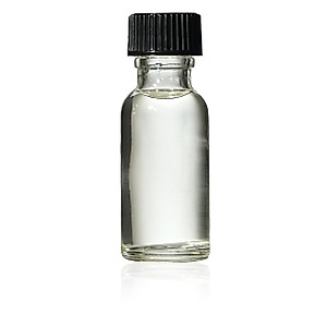1/2 Oz (15 Ml) Clear Boston Round Glass Bottle with Caps - Pack of 12