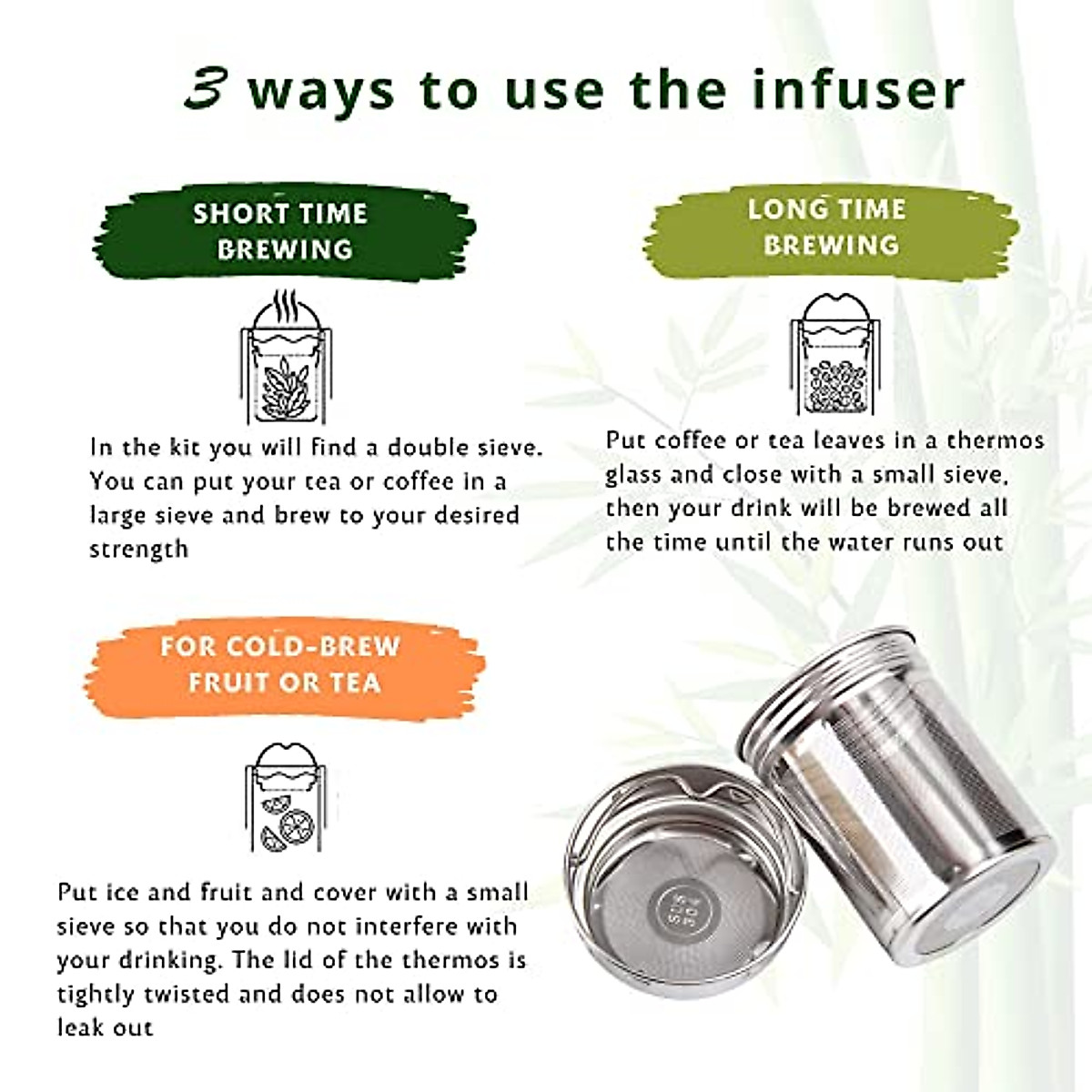 Bamboo Tea Tumbler with Infuser - Enjoy Fresh and Flavorful Tea Anywhere