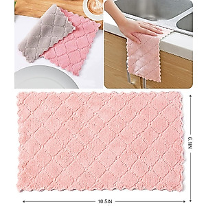 24 Pack Kitchen Cloth, Microfiber Dish Towels Washcloths, Super Absorbent Coral Velvet Dishtowels, Premium Cleaning Cloths,Non-Stick Oil Quick Dry Dish Towels, Soft Tea Towels, Table Cleaning Cloths.