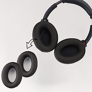 Adhiper Silicone Sweat Covers for Sony 1000XM4 WH-CH720N WH-XB910N ULT WEAR, Also for Bose 700 & QuietComfort Ultra Headphones, Silicone Case Protector Ear Pads Covers Headphone Accessories (Black)