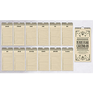 Inkdotpot Tribal Arrow Rustic Perpetual Calendar Birthday Wall Hanging Anniversary Special Event Reminder Calendar Book Journal Stationary Wall Hanging Birthday Gift Card Planner Organizer