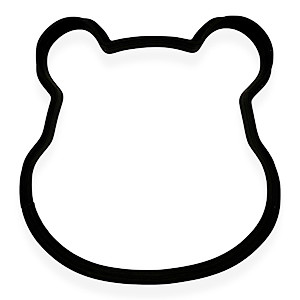 Bear Face Cookie Cutter with Easy to Push Design, for Baby Showers, Work Events, and Birthday Celebrations (3.5 inch)