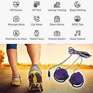 pologmase Wired Clip Headphones - 3.5mm Over Ear Running Earbuds - Mobile Phone Supplies Yoga Exercise Workout Headphones Compatible with Most Mobile Phones