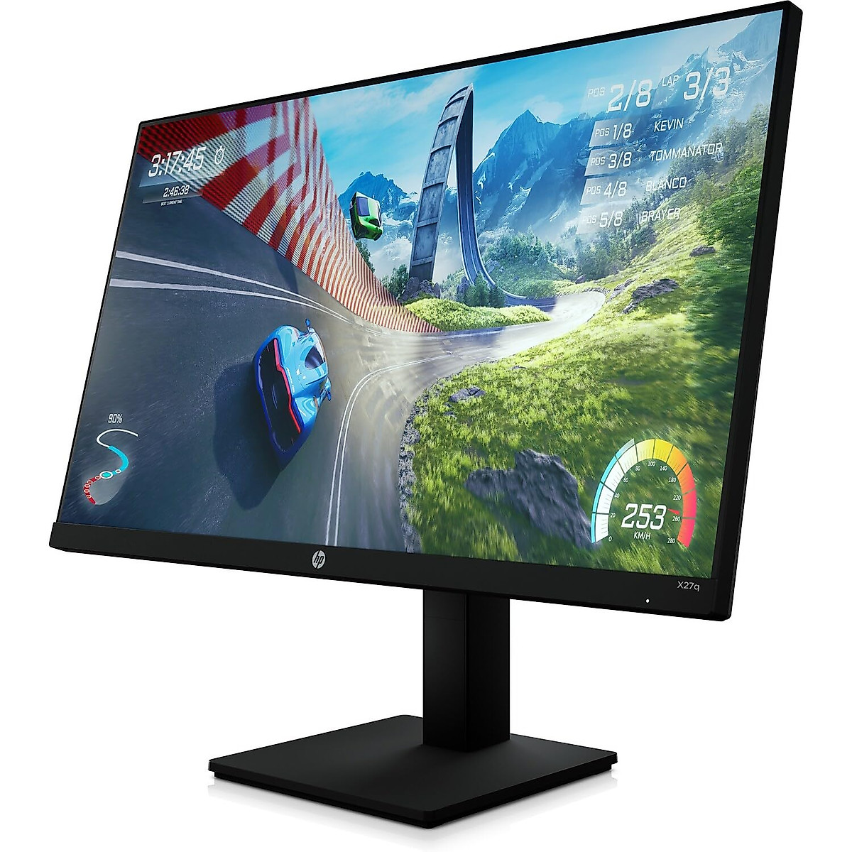 HP X27q 27 Inch QHD Gaming Computer Monitor 165Hz IPS 1ms VESA Mountable AMD Freesync Height Adjust Stand Pivot Rotation for PS4 PS5 Gamer Console Desktop Laptop Flat Display, Black (Renewed)