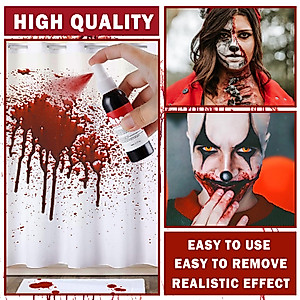 SFX Halloween Makeup Kit,Special Effects Scar Makeup Skin Wax with Spatula,Fake Blood Cream,Fake Blood Splatter Spray,Castor Oil,Black Stippling Sponge for Zombie Cosplay Makeup