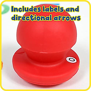 READY 2 LEARN Easy Grip Dough and Paint Stampers - Uppercase Alphabet - Set of 27 - Ages 2+ - Easy to Hold Letter Stamps for Kids