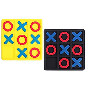 Toe Game Board 2 Boxes Noughts and Crosses Game Kids Toe Game Strategy Board Game for Kids Adult