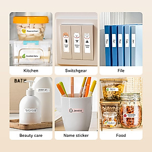 NIIMBOT Label Maker Tape (0.55" x 1.18") Printer Sticker Paper with Self-Adhesive for D11/D110/D101 Label Maker,1 Roll of 210 (Clear)