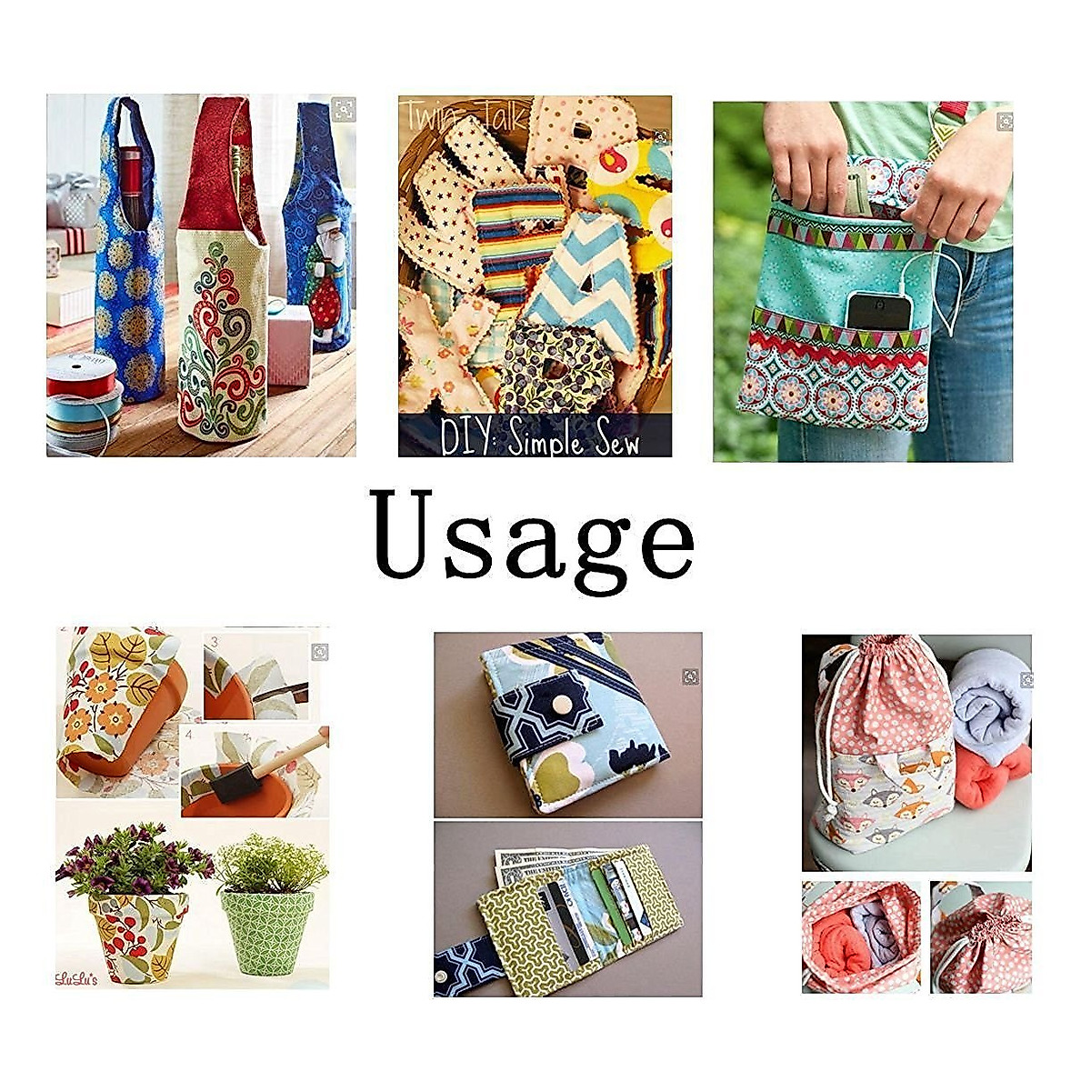 Quilting Fabric, Misscrafts 200pcs 6" x 6" (15x15cm) Cotton Craft Fabric Bundle Squares Patchwork Pre-Cut Quilt Squares for DIY Sewing Scrapbooking Quilting Dot Pattern