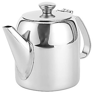 Stainless Steel Tea Pot, Household Coffee Pot Cold Water Kettle, Short Spout Cold Drink Kettle for Coffee Tea Beverages(S)