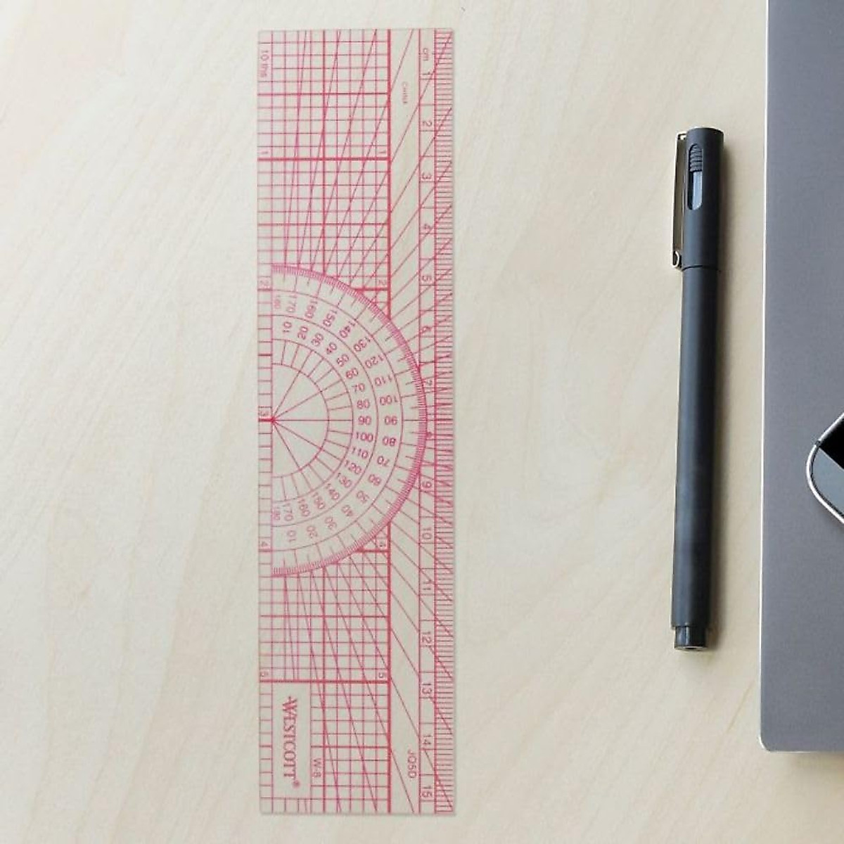 Westcott 6" Engineers’ Protractor Ruler (W-8)