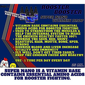 SPEED SUPER NANO DROP 35 ML. Essential Amino Acids Rooster Booster Vitamins Chicken Supplement For Fast Proven Recovery Body & Energy, Blood Care Build Muscles Feed Poultry Fighting Gamecocks Hen Food