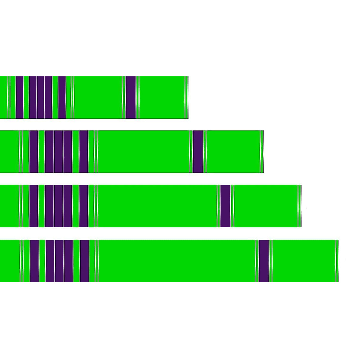 White Water Archery Fluorescent Neon Green with Purple Cresting Traditional 1 Color Arrow Wraps 15Pc Choose Length Width (5.75)