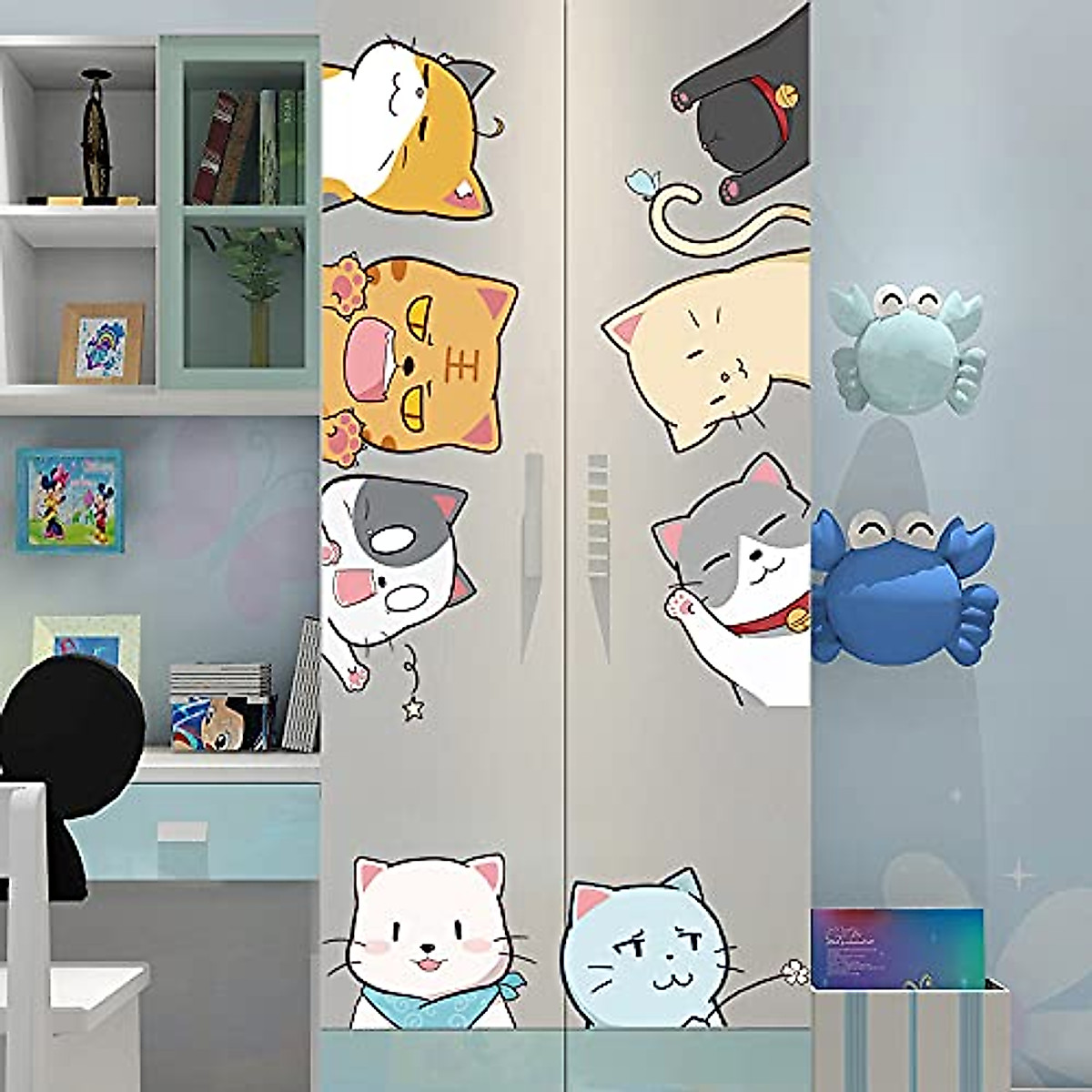 Buer Homie Wall Stickers, Cats and Kitten Pattern, Nursery Murals for Kids Bedroom