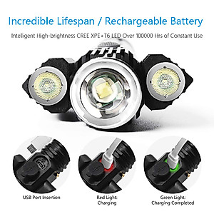 Caferria LED Tactical Flashlight 1000 Lumens Electric Torch Ultra-Bright Handheld Travel Flashlight Rechargeable Waterproof Zoomable 4 Modes for Outdoor, Camping, Biking, Hiking, Emergency