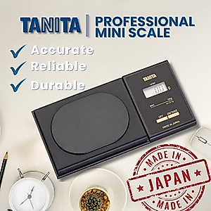 Tanita 1479V Professional Digital Mini Scale - Japan Technology - 120 Grams Capacity - Accurate & Reliable Gold Weighing- with Clear 4-Digit LCD, Low Battery Indicator, Energy Saving, Pocket Size