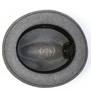 MONTIQUE - Long Lasting Lightfelt 2 1/2 inch Wide Brim Wool Felt Hat for Men, Fedora for Men, Felt Dress Hat for Men, White Hats for Men, Men's Fedora Hat - Grey - X-Large - H60