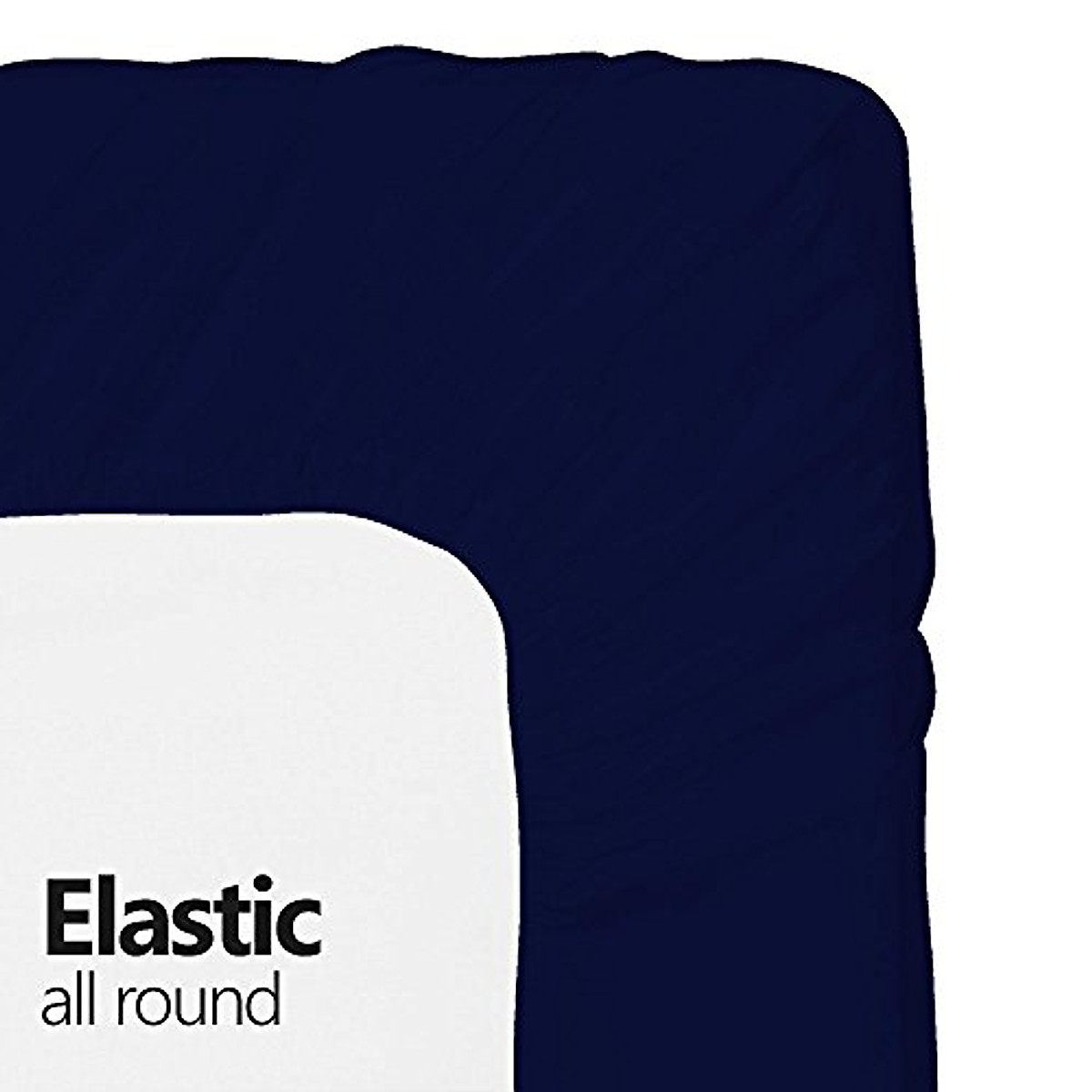 Crescent 2 Pack 100% Micro Fiber Super Soft and Comfy Fitted Crib Sheets for Standard Crib and Toddler Mattresses, Hypoallergenic, Breathable for Boys and Girls (Navy Blue, Pack of 2)