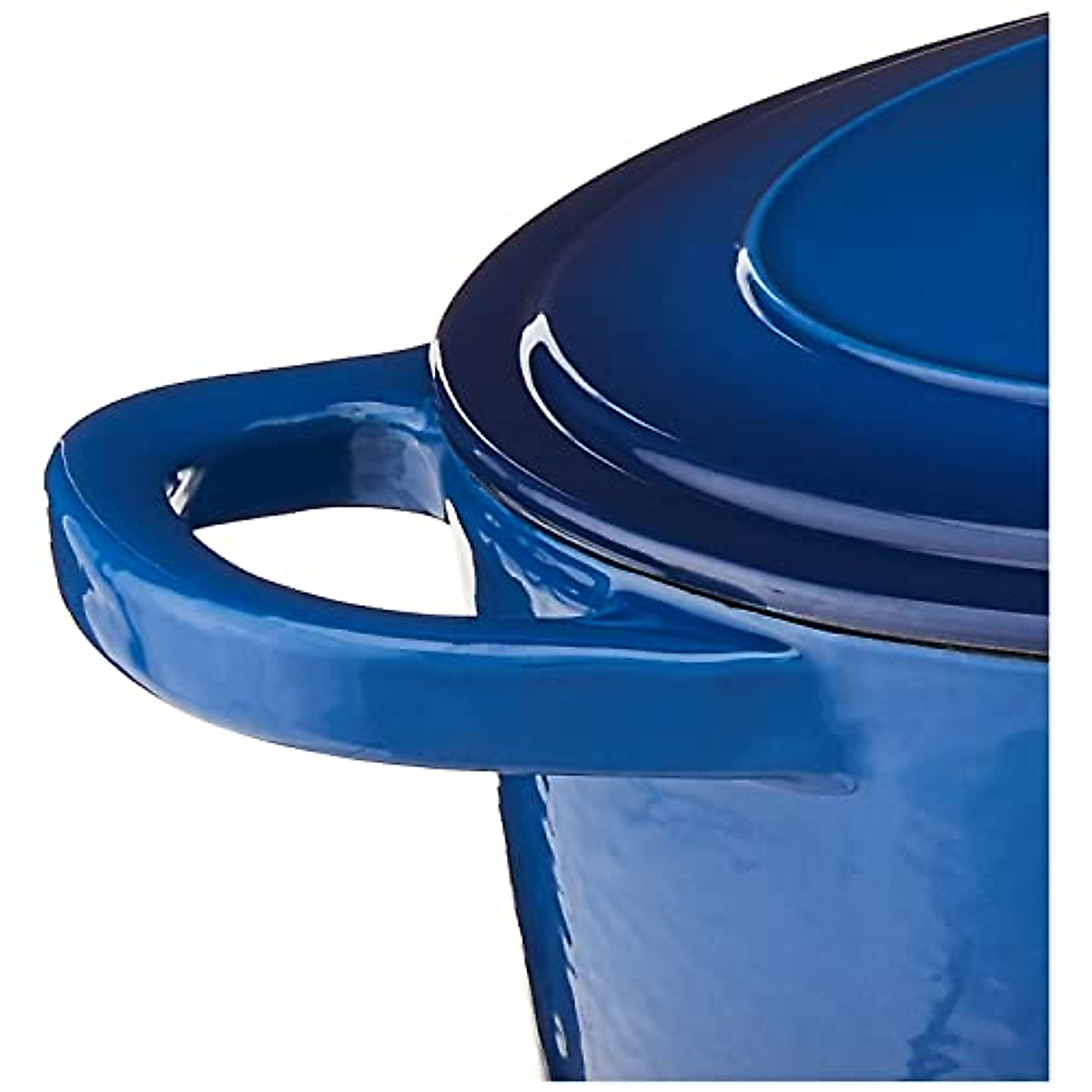 Crock Pot Artisan Enameled Cast Iron 7-Quart Oval Dutch Oven, Sapphire Blue -