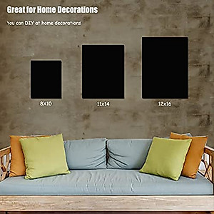 Gredak Black Canvases for Painting, 12x16 Inch 6-Pack Blank Black Canvas, 100% Cotton Stretched Canvas, Paint Supplies for Adult, Perfect Art Supplies for Acrylics and Oil Paints