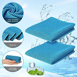 50 Pcs Cooling Towel 40" x 12" Ice Towel Yoga Towel Gym Accessories Cool Hiking Gifts Soft Breathable Chilly Towel for Neck Sport Running Workout Fitness Camping Golf More Activities
