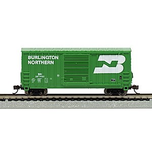 Bachmann Trains - HI-Cube Box CAR - Burlington Northern #281460 - N Scale Silver