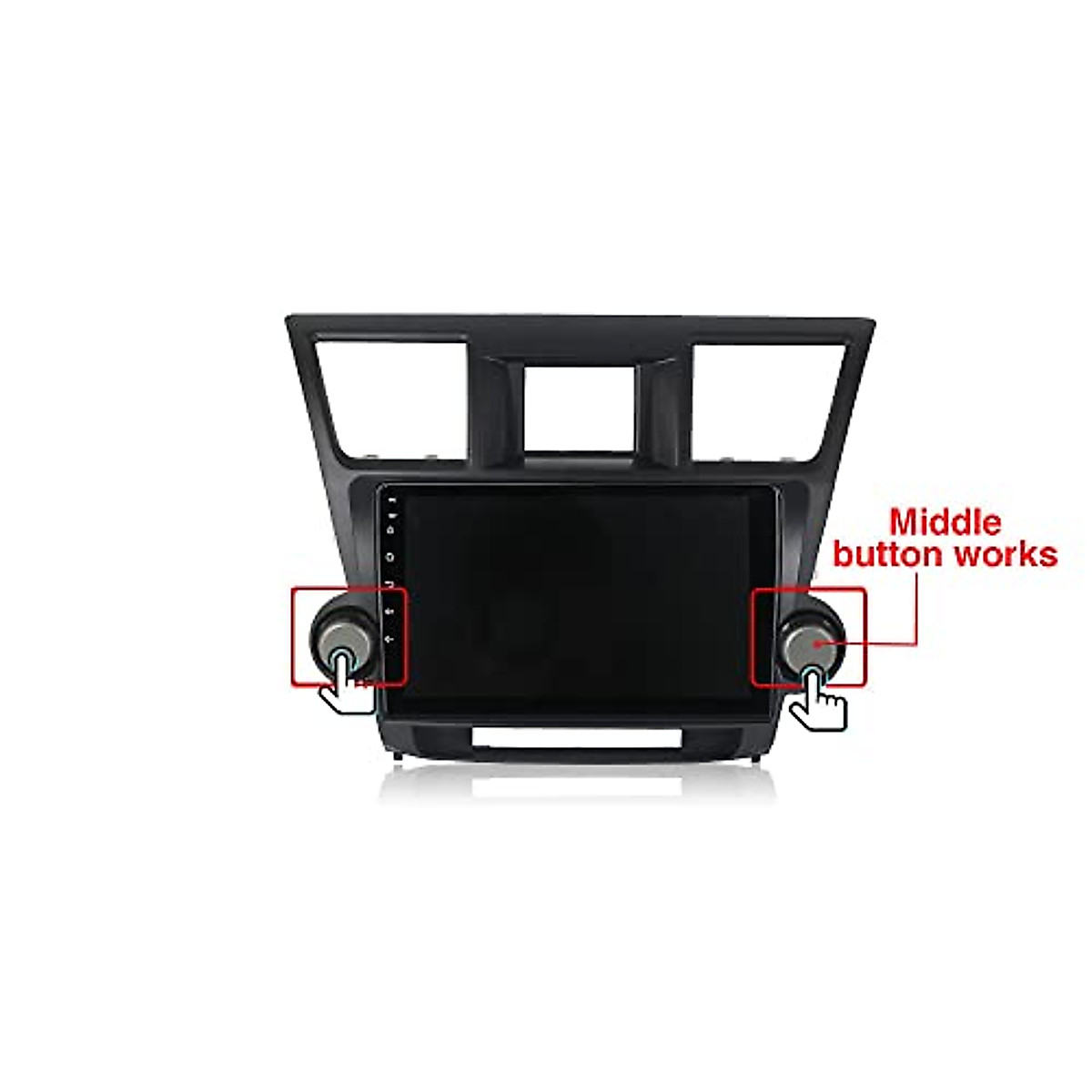 8-Core 2+32GB IPS Touch Screen Car Stereo for Toyota Highlander 2007 2008 2009 2010 2011 2012 2013 Bluetooth Car Radio Built-in Apple Carplay Android Auto GPS Navigation SWC DSP Head Unit