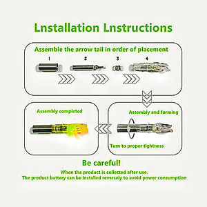 ATTEASAY 19PCS X Lighted Nocks for Arrows with .244" Inside Diameter with, High-Visibility LED Arrow Nocks, Screwdriver Included