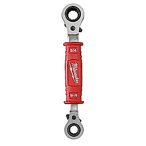 MILWAUKEE Linemanâ€s 4-in-1 Insulated Ratcheting Box Wrench 48-22-9212