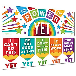 Sproutbrite Growth Mindset Classroom Decorations - Banner Posters for Teachers - Bulletin Board and Wall Decor for Pre School, Elementary and Middle School Themes
