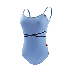 Daydance Blue Adult Leotards for Women Dance, Sleeveless Ballet Outfits for Training