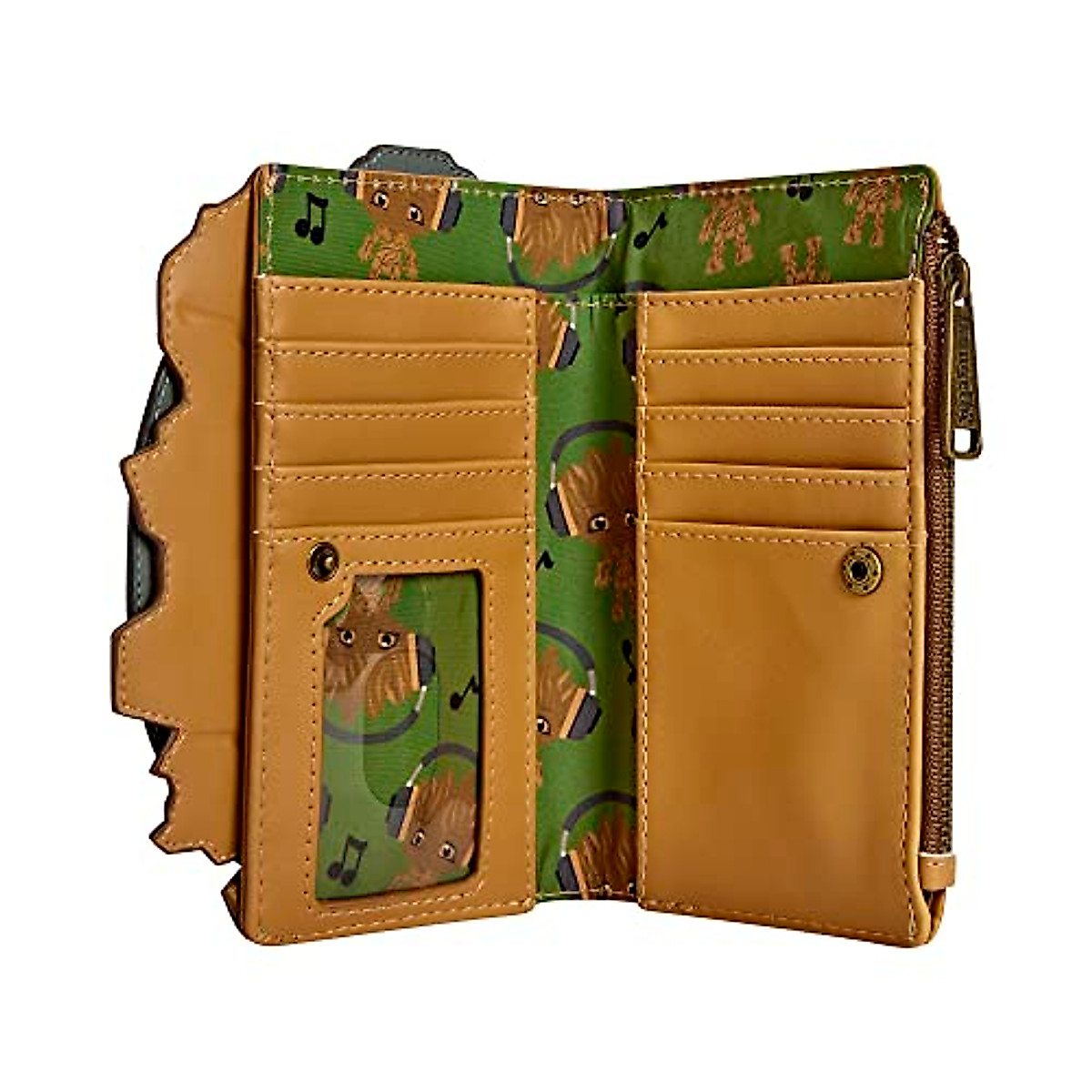 Loungefly Marvel: Guardians of The Galaxy - Groot with Headphones Wallet, Amazon Exclusive, Multicolor (MVWA0189)
