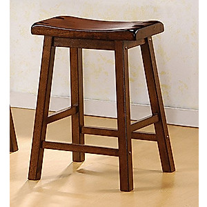 Coaster Home Furnishings Durant Coaster Wooden Counter Stools Chestnut (Set of 2) 24"Walnut