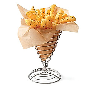 G.E.T. 4-88068 Stainless Steel Stainless Steel Spiral Cone French Fry Holder Stainless Steel Specialty Servingware Collection