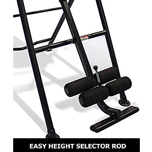 Body Vision IT9550 Deluxe Inversion Table with Adjustable Head Rest & Lumbar Support Pad, - Heavy Dutyup to 250 lbs., Red