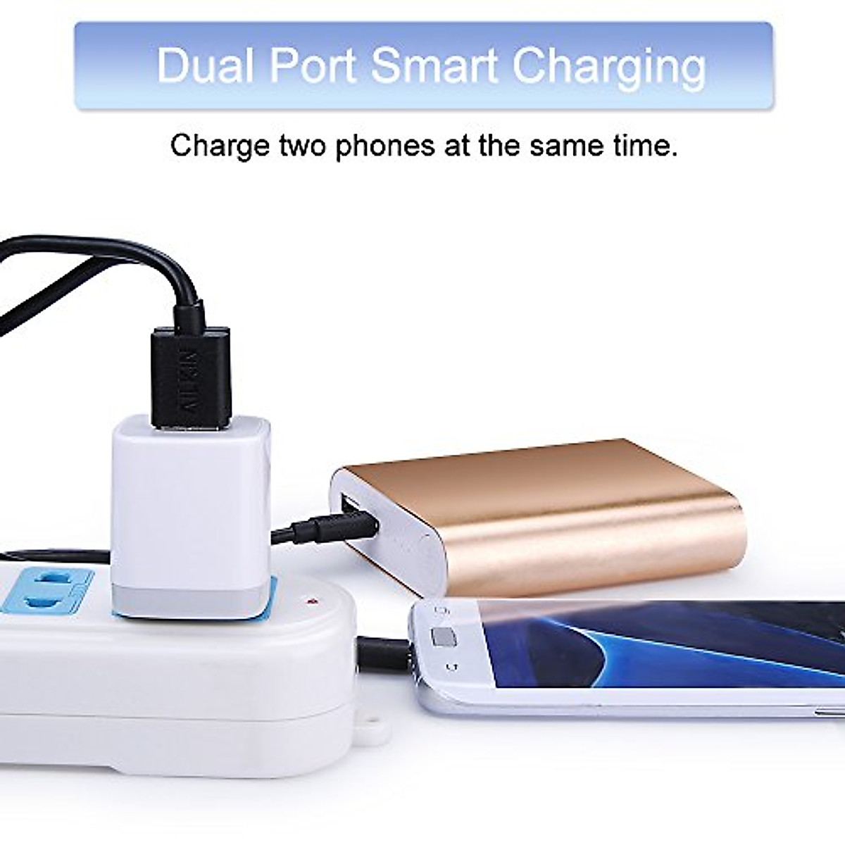 USB Wall Charger, Charging Adapter 3Pack 2.1A Dual Port USB Wall Charging Plug Block Head Box Travel Charger Cube Compatible iPhone 14 13 12 11 Pro Max XS XR X 8 7 Plus,iPad,iPod,Samsung,Android Phone