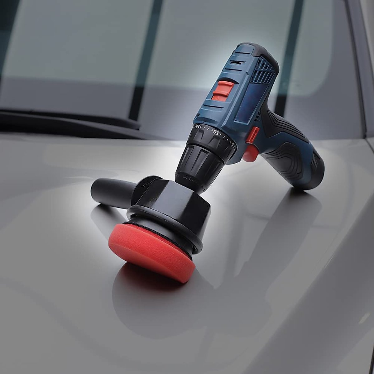 Dual Action Power System Tool, Forced Dual Action Polisher Adapter Detailing Tool with 3Pcs Polishing Pads For Cordless Drill for Car Polishing, Buffing, Waxing and Compounding -DAPSTS3