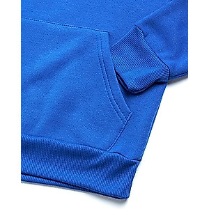 Quad Seven Boys Sweatsuit Set - 2 Piece Active Fleece Hoodie Sweatshirt and Jogger Sweatpants - Youth Clothing for Boys, 8-18, Size 10-12, Royal/Black