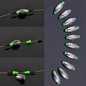 Fishing Weights Removable Sinkers Fishing Sinker Tackle Kits 5 Sizes 10Pcs a Pack(4g)