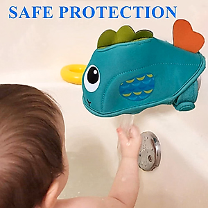 Elolicu Bathtub Faucet Cover for Baby, Cap The Tap Bath Spout Cover Baby Bath Spout Cover Bath Tub Faucet Extender Protector Bathroom Faucet Protective Cover for Bath Tap Washable