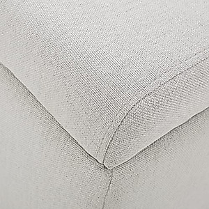 Christopher Knight Home Mission Fabric Storage Ottoman, Light Grey