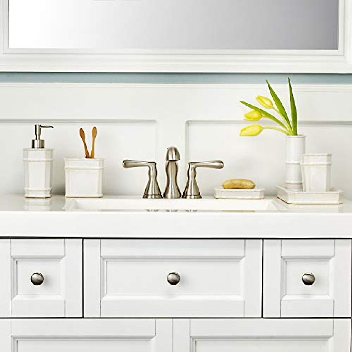 SKL Home Vern Yip Bamboo Lattice Tray, White