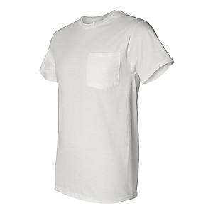 Fruit of the Loom 5 oz. 100% Heavy Cotton HD Pocket T-Shirt (3931P) White, XL